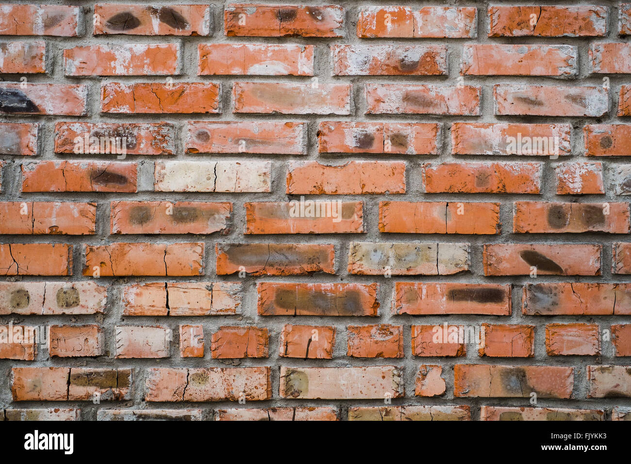 Vintage red brick wall background. Grunge brick weathered texture Stock ...
