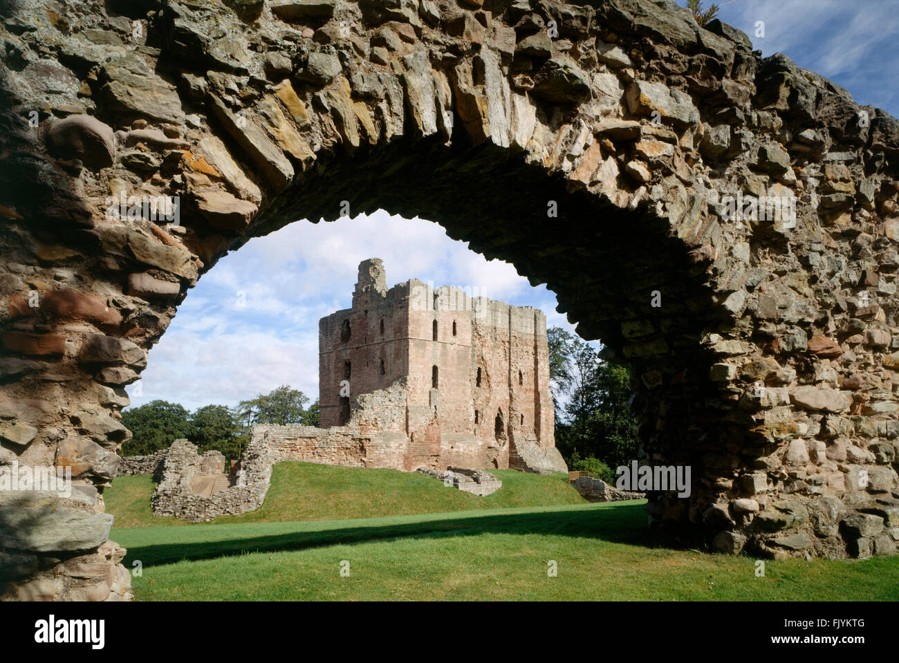 NORHAM CASTLE Northumberland The keep and inner ward from the south ...