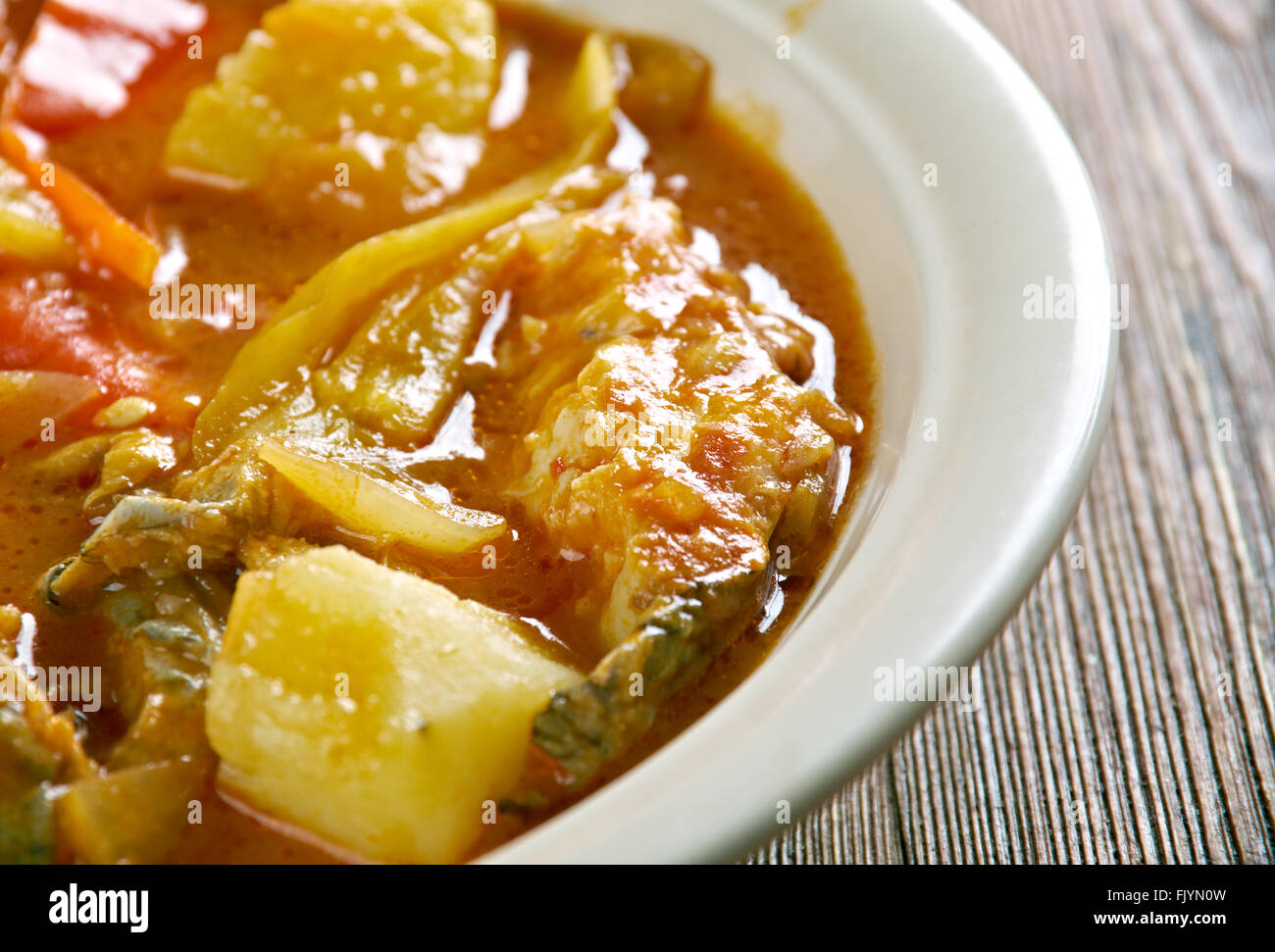 make conch soup -- Jamaican Style chowder in Florida Stock Photo - Alamy