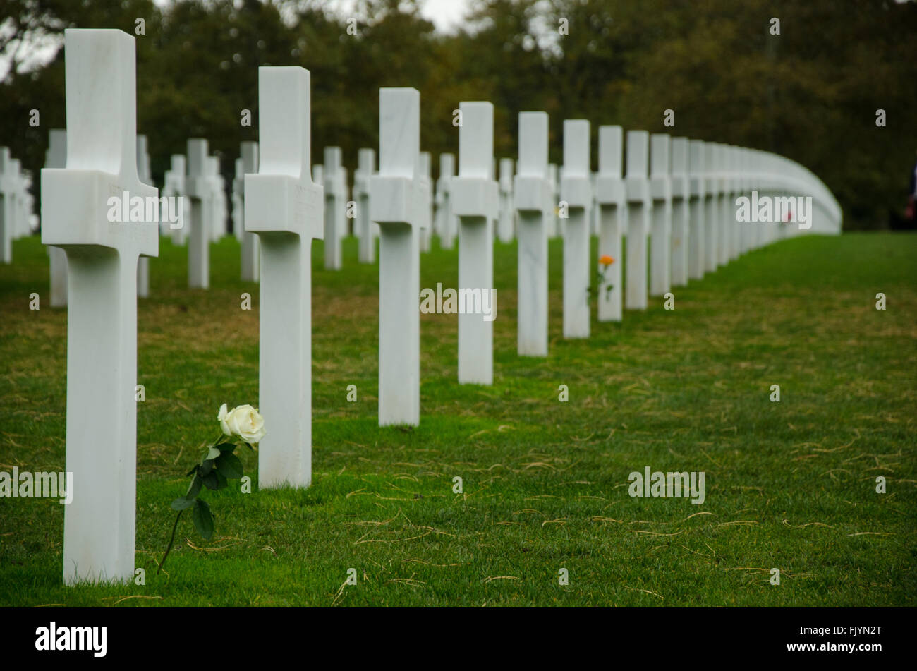 Us normandy memorial and cemetery hi-res stock photography and images ...