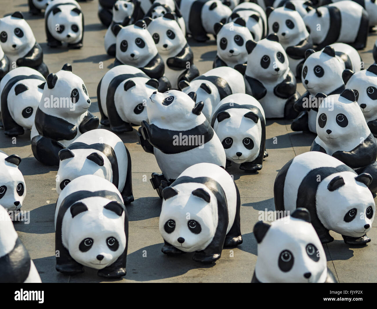Bangkok, Bangkok, Thailand. 4th Mar, 2016. Some of the 1600 paper maché ...