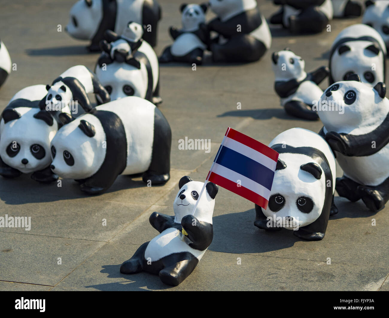 Bangkok, Bangkok, Thailand. 4th Mar, 2016. Some of the 1600 paper maché ...