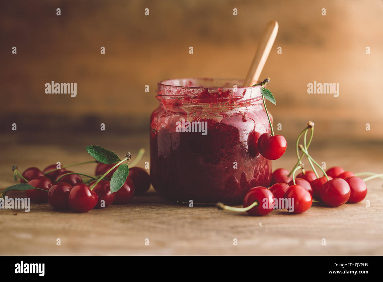 Red cherry ingredient jam hi-res stock photography and images - Alamy