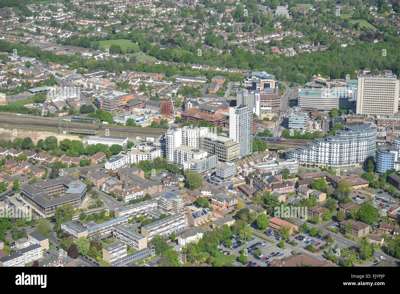 General aerial views of the Surrey town of Woking Stock Photo - Alamy