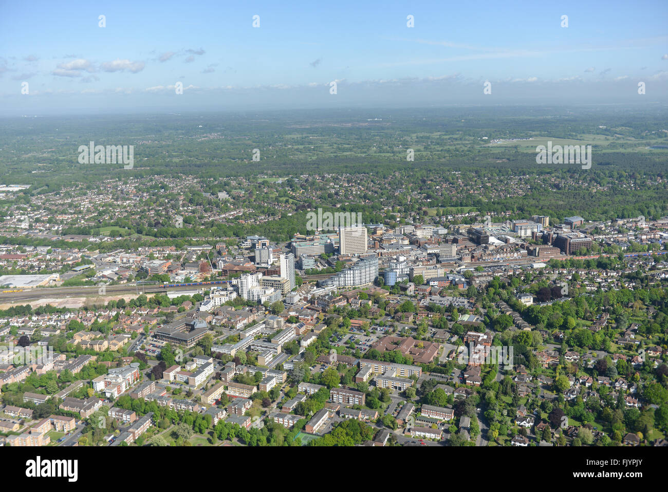 General aerial views of the Surrey town of Woking Stock Photo - Alamy