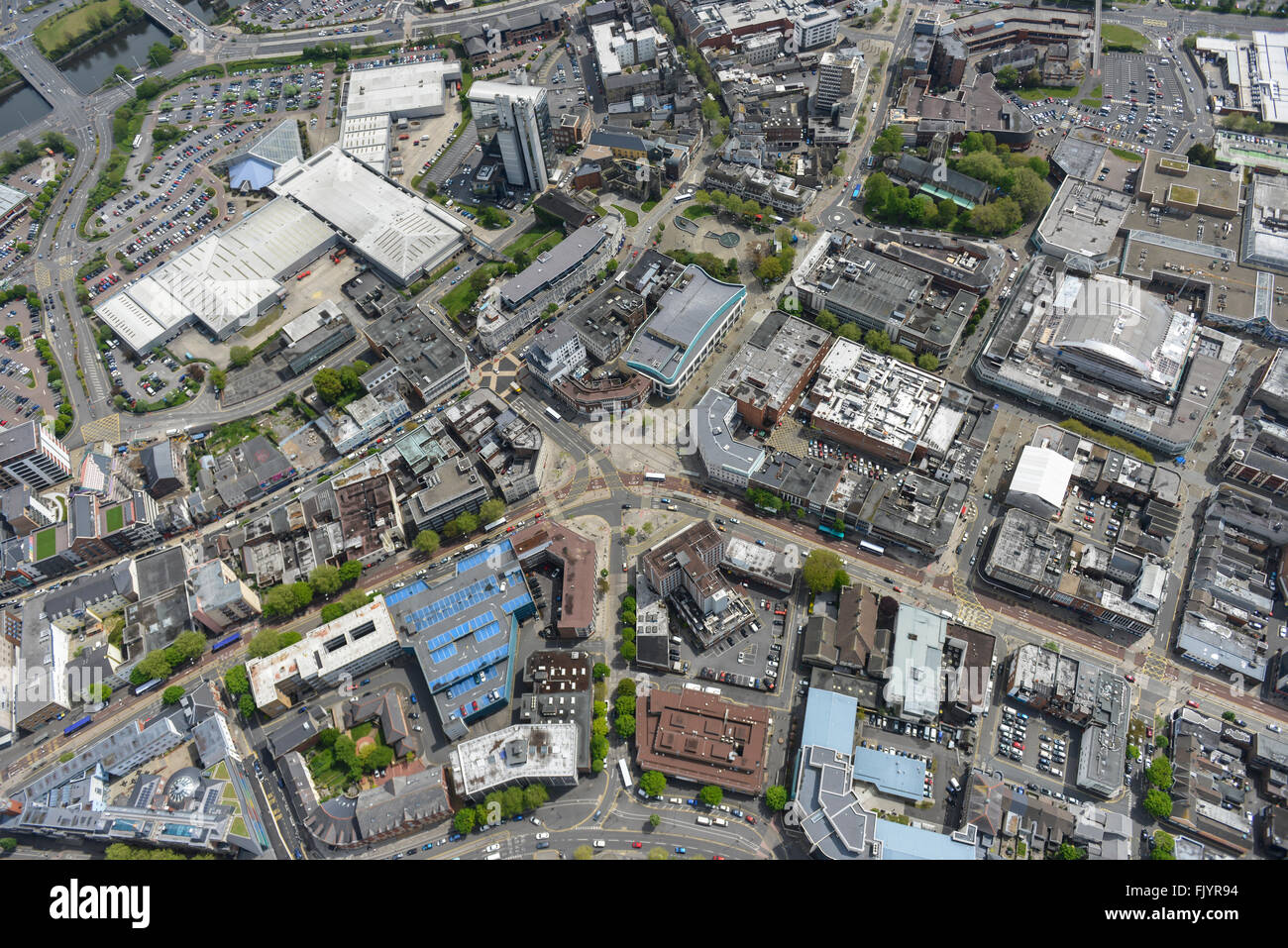 An aerial view of Swansea city centre Stock Photo - Alamy