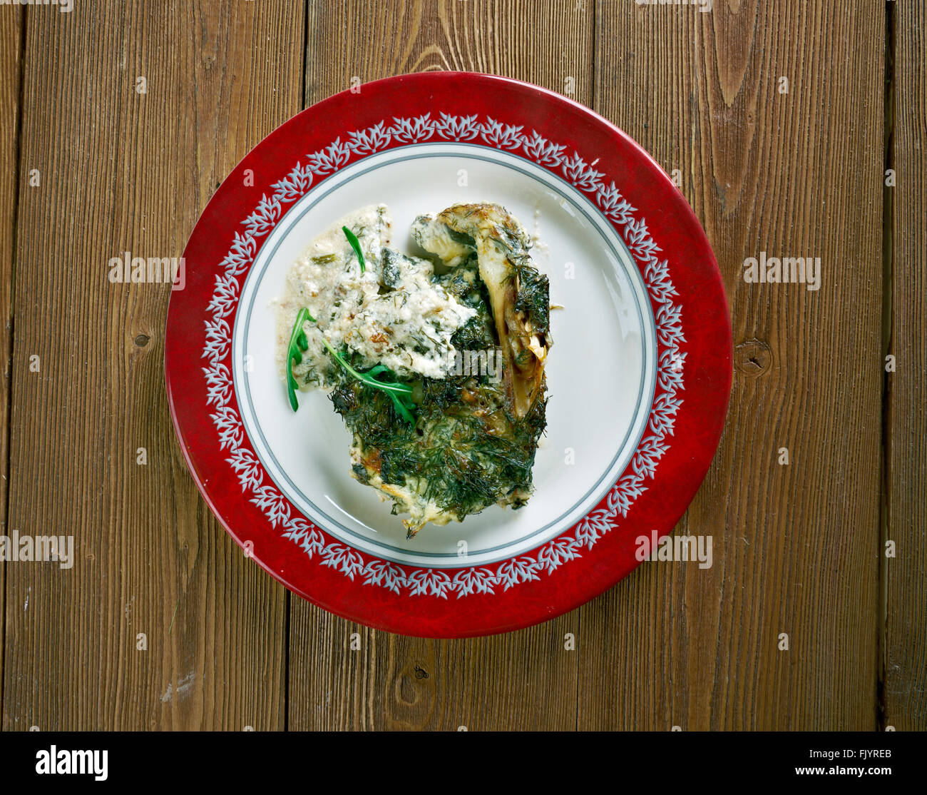 Fish Florentine - Baked Cod Fish Fillets Florentine-Style Stock Photo ...