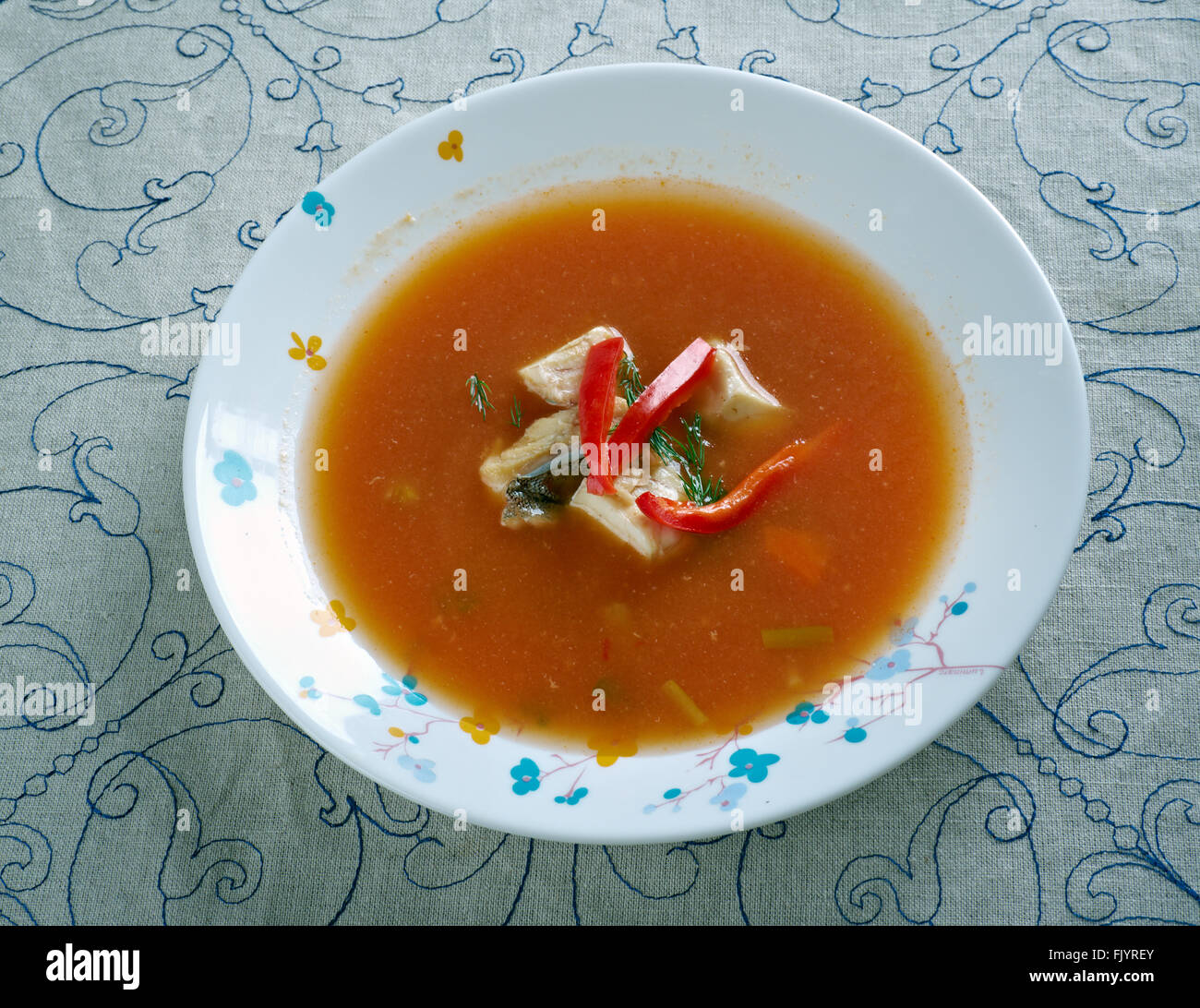 Pira caldo fish soup that is part of the traditional cuisine of ...
