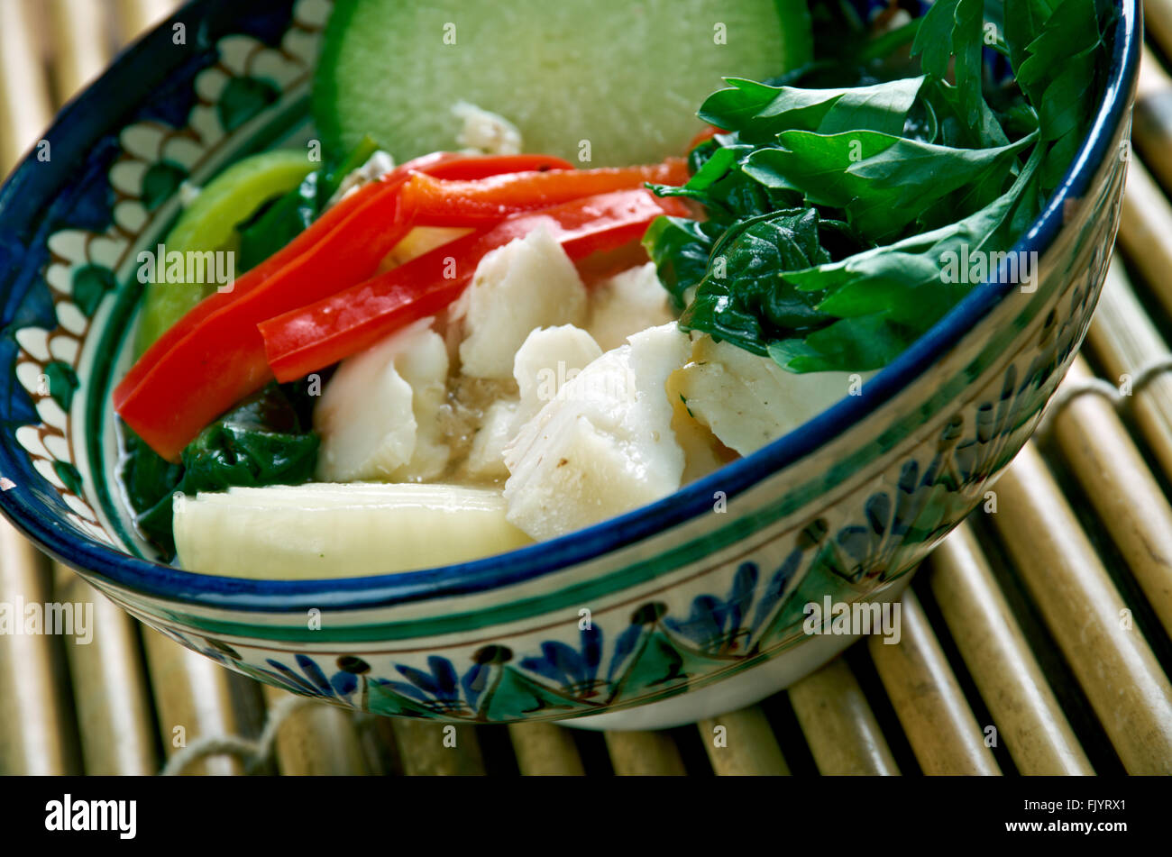 Samlar machu - Khmer language term sour soups .Cambodian cuisine Stock ...