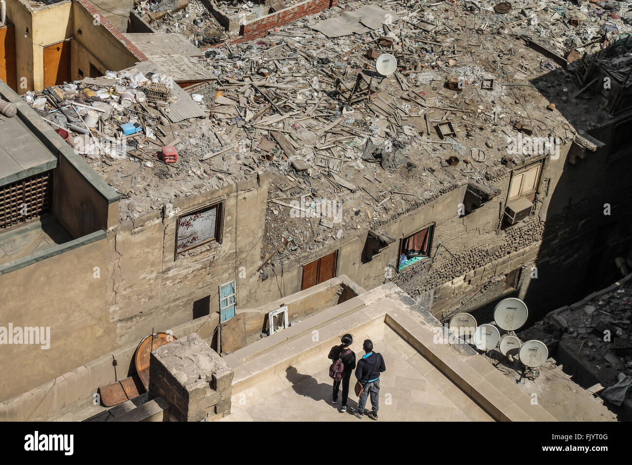 Cairo, Egypt. 04th Mar, 2016. People living on rooftops in Cairo ...
