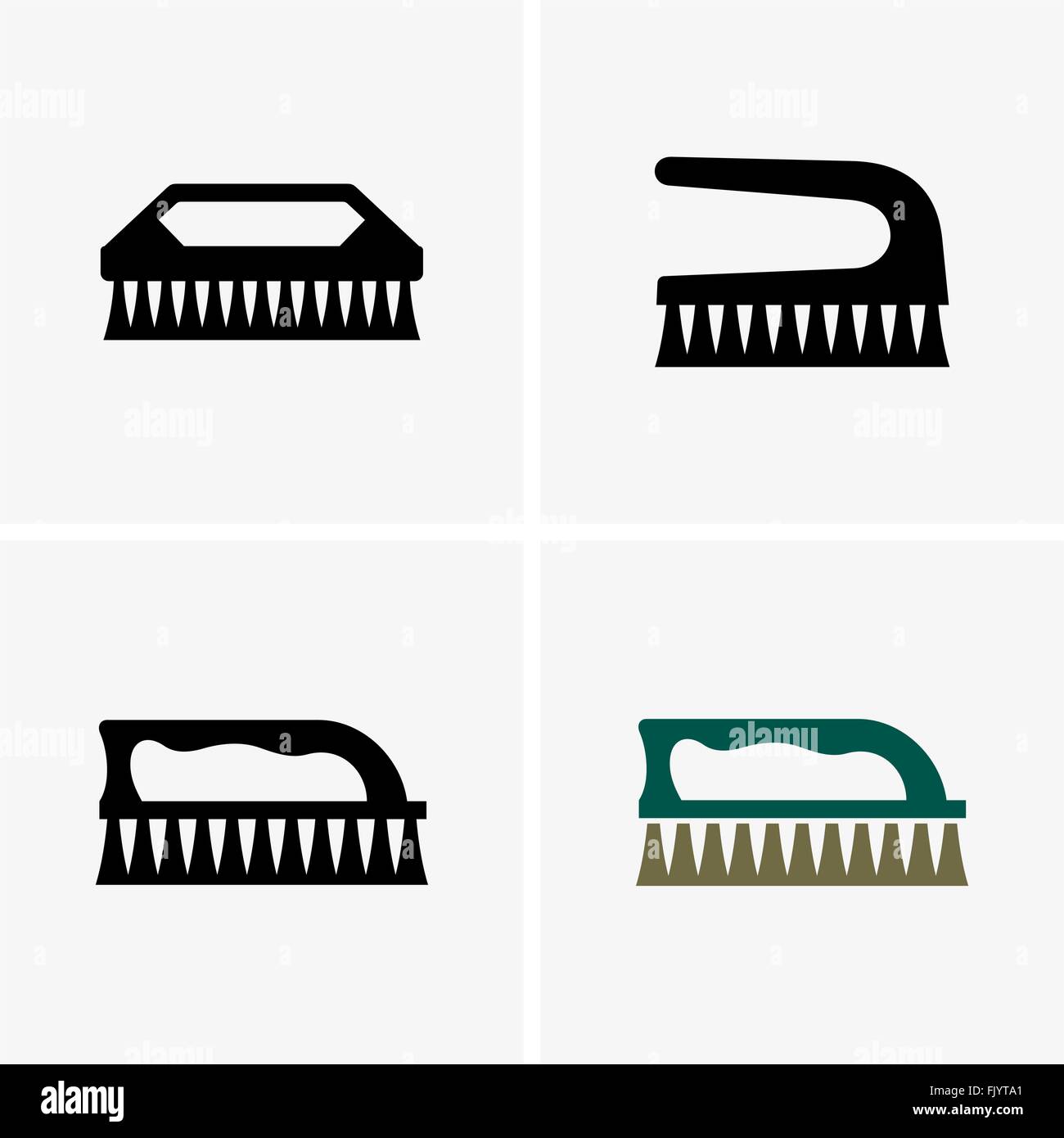 Clothes cleaning brushes, shade pictures Stock Vector Image & Art - Alamy
