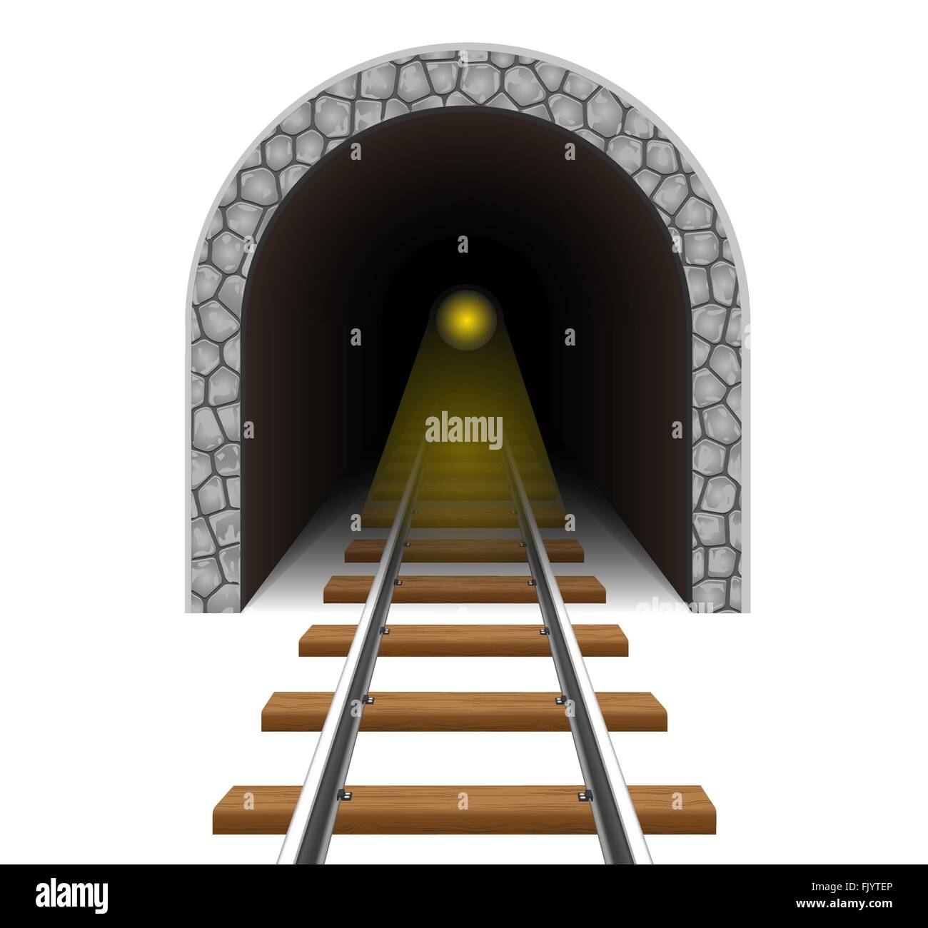 railway tunnel vector illustration isolated on white background Stock ...