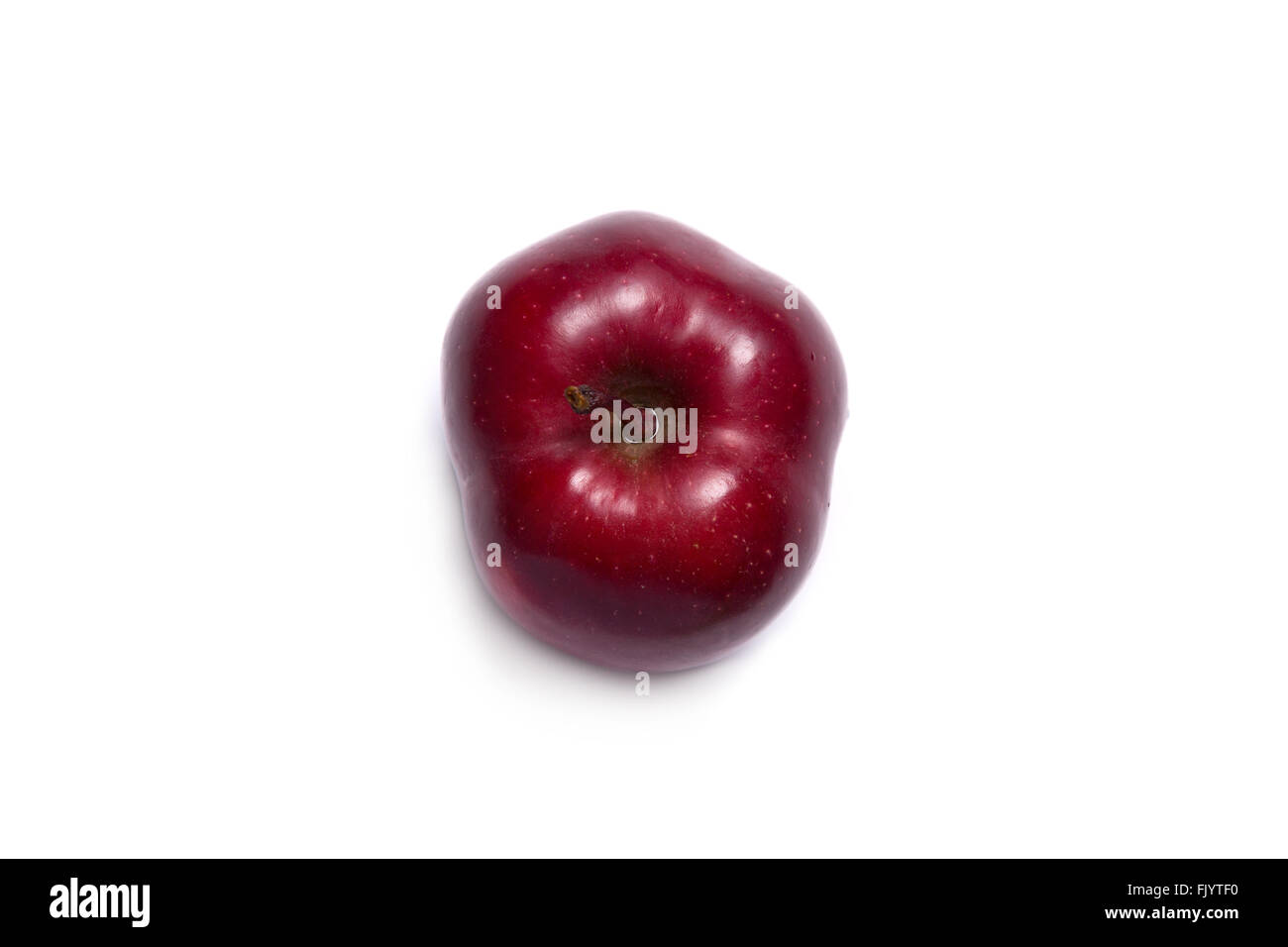 Top view of red delicious apple, isolated on white background Stock ...