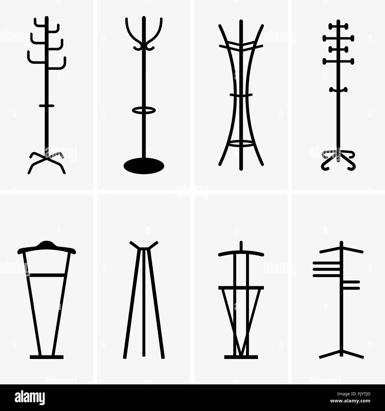 Coat racks (shade pictures Stock Vector Image & Art - Alamy