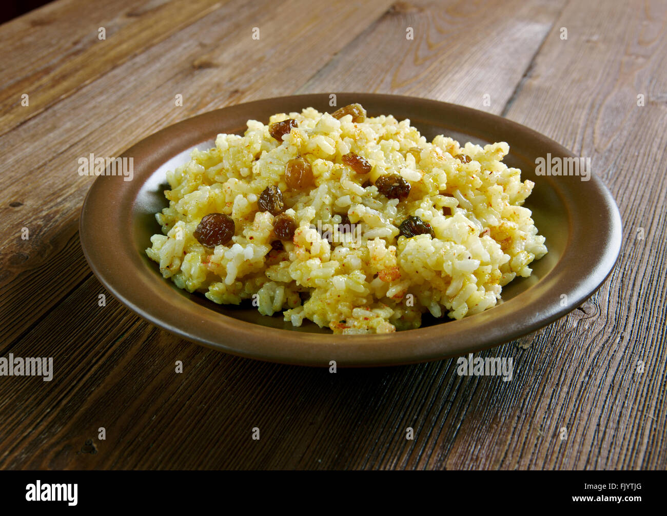 Geelrys - South AfricanYellow Rice With Raisins Stock Photo - Alamy