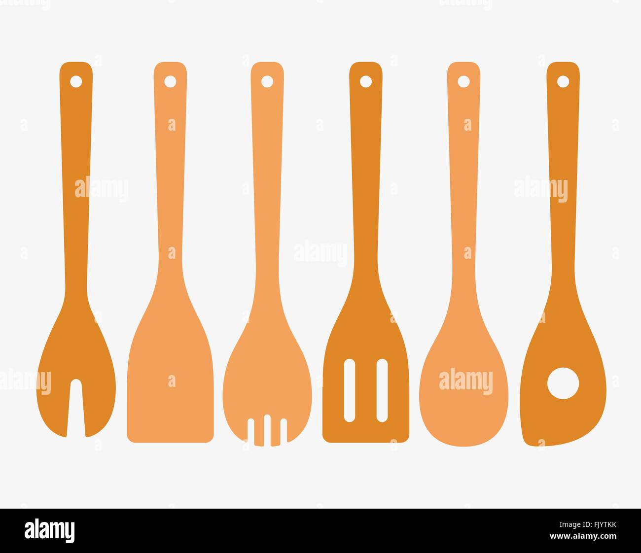 Bamboo utensils Stock Vector Images - Alamy