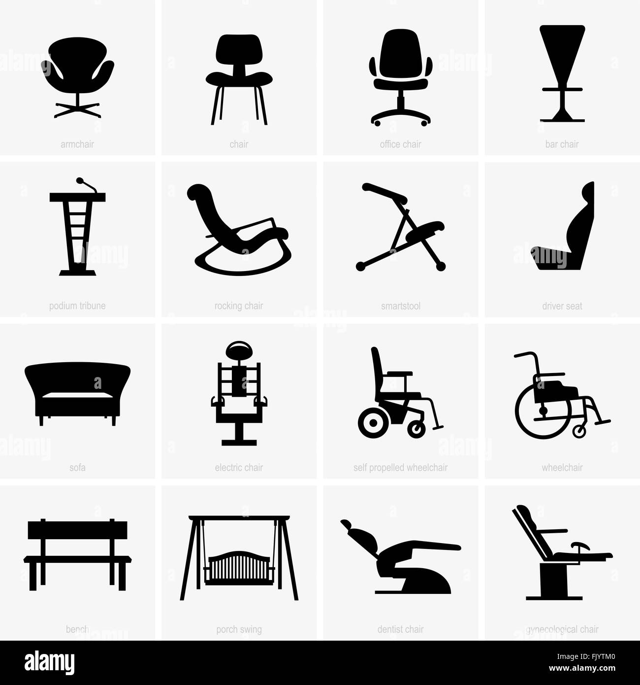 Furniture pictures Black and White Stock Photos & Images - Alamy