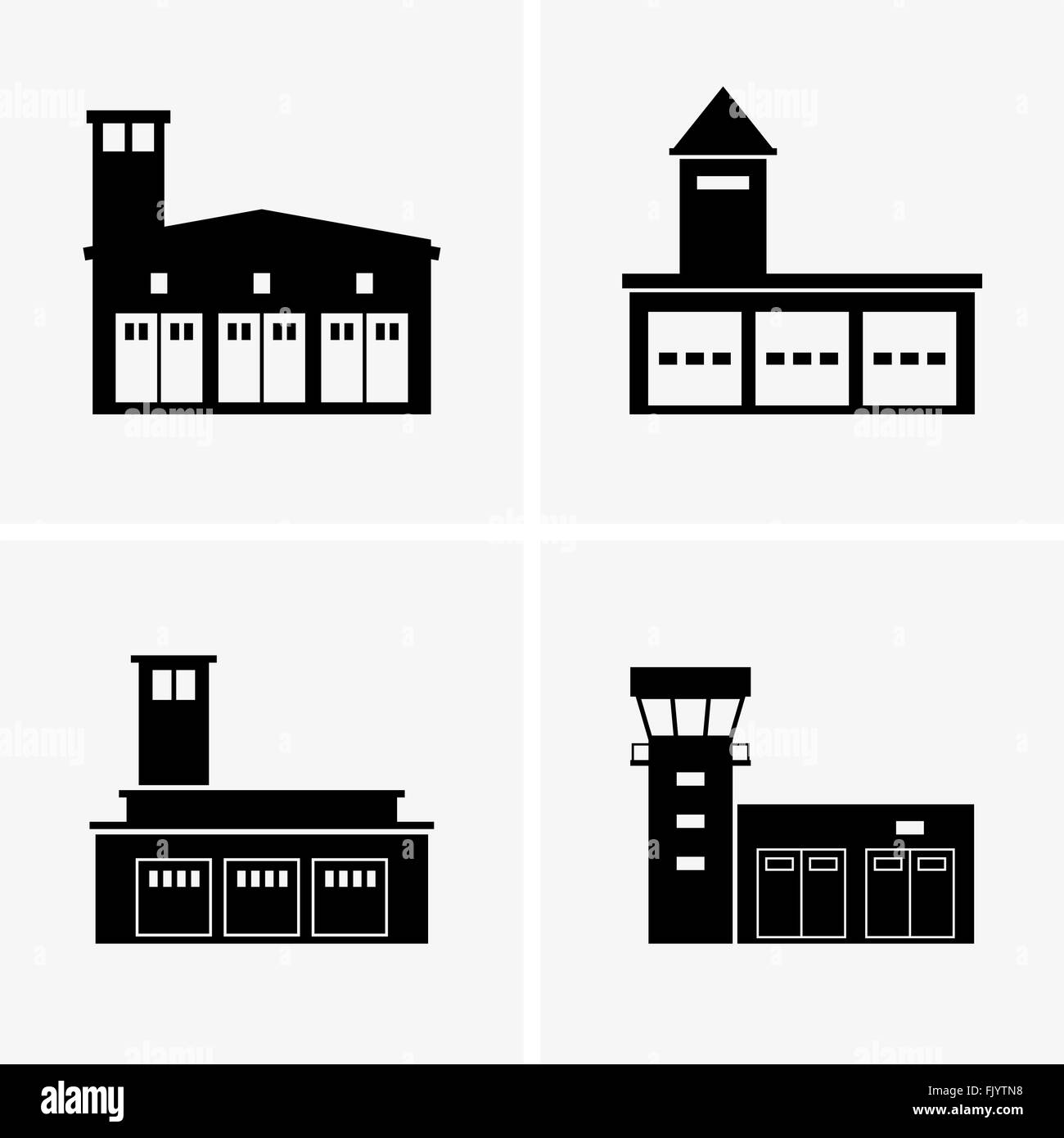 Fire station building Cut Out Stock Images & Pictures - Alamy