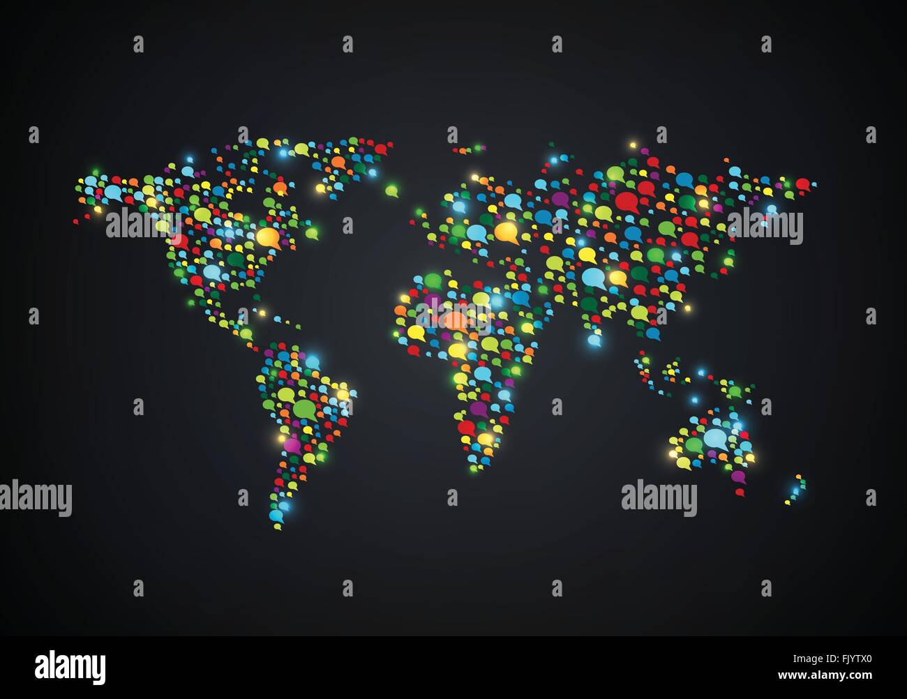World map colorful bubbles Stock Vector Images - Alamy