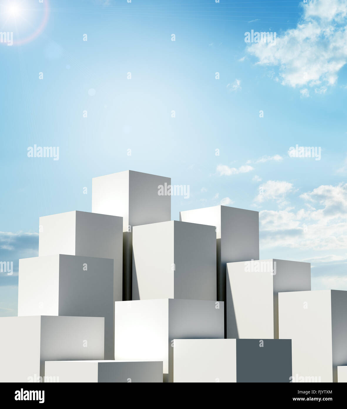 Stacks of boxes Stock Photo - Alamy