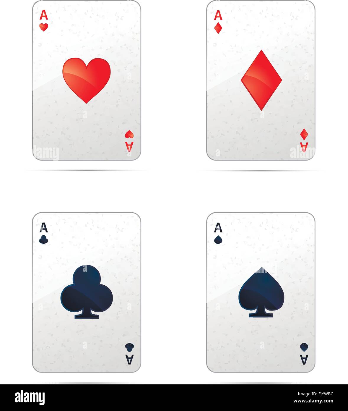Set of four aces playing cards on white Stock Vector Image & Art - Alamy