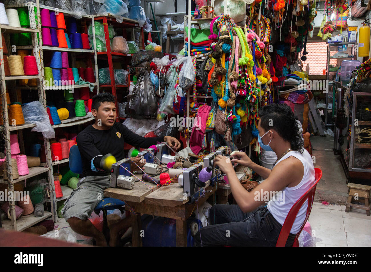 Craft shop for Wayuu tribe, native Indians of Colombia Stock Photo - Alamy