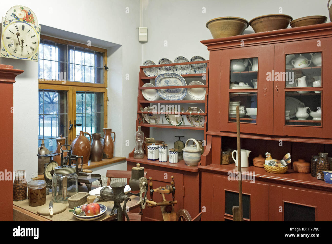 old kitchen, Darss Museum, Prerow, Mecklenburg-West Pomerania, Germany ...