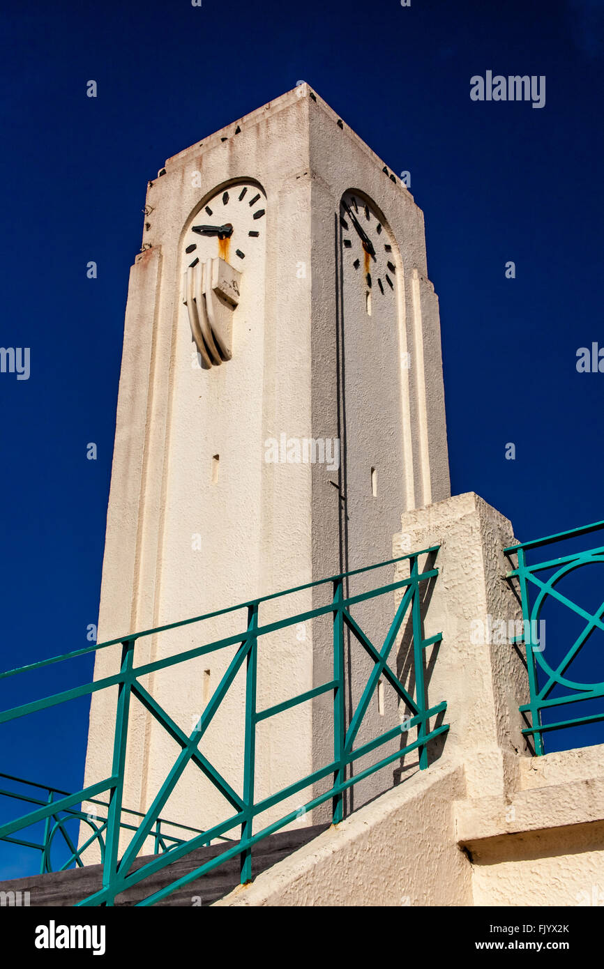 Clock Tower and Bus Stop, Seaton Carew, Teesside, England Stock Photo ...