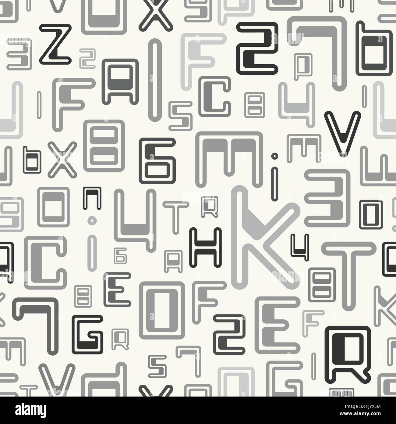 abstract, seamless pattern with gray alphabet letters ornament over ...