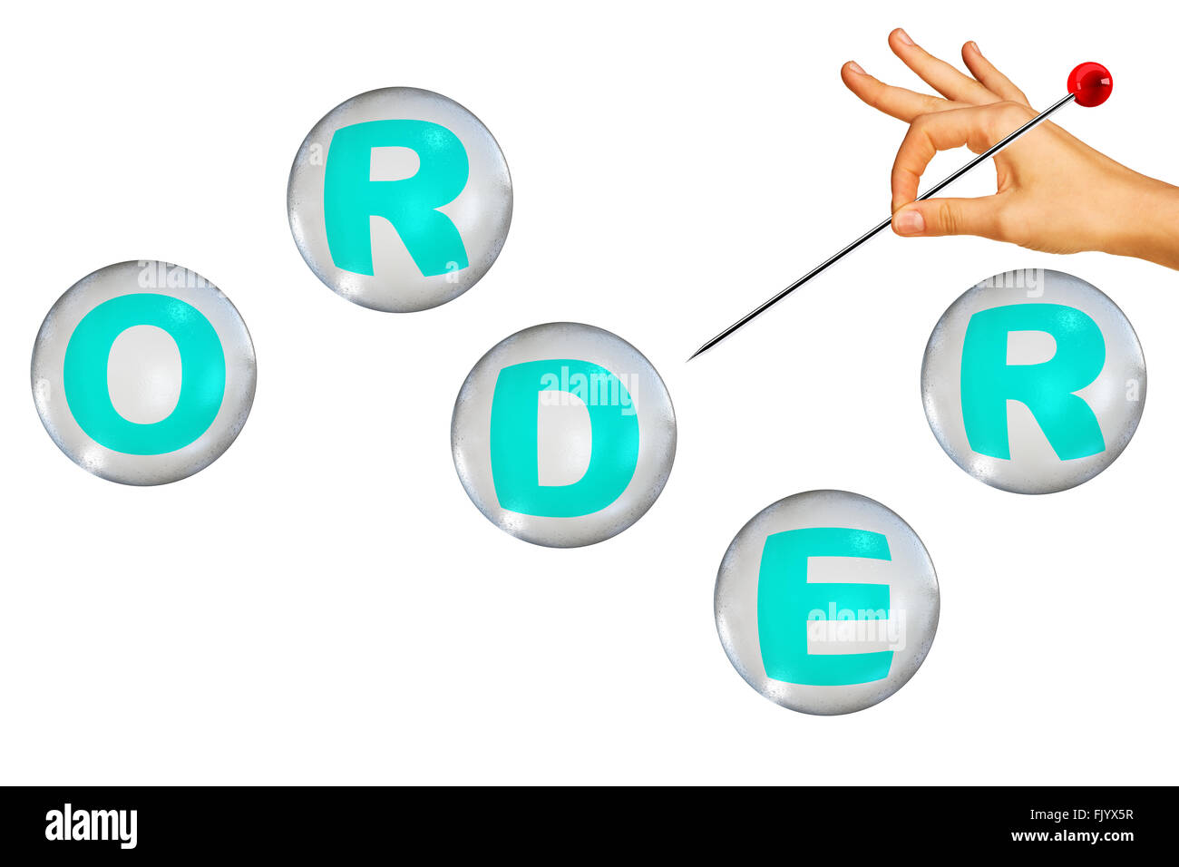 Word order in bubbles Stock Photo - Alamy