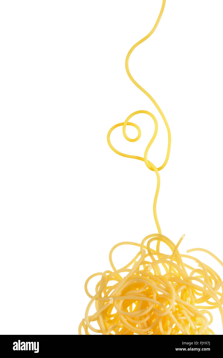 Spaghetti heart shape Stock Photo - Alamy