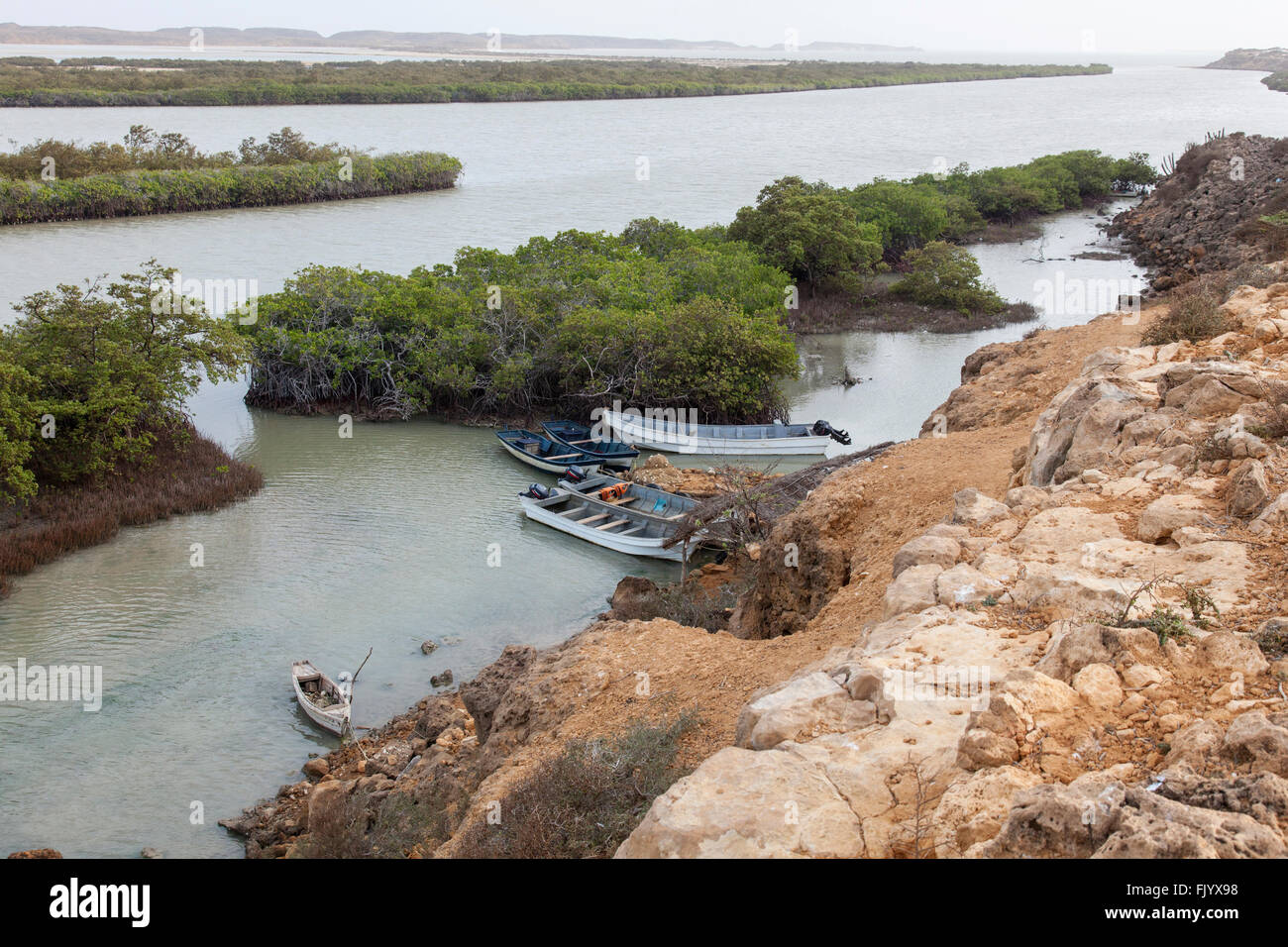 Coast line at Punta Gallinos La Guajira Colombia Colombian South ...