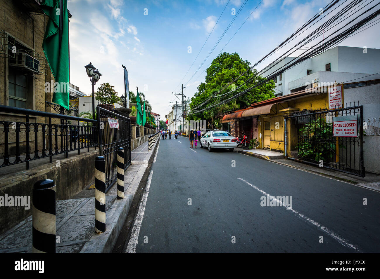 Cabildo Street, in Intramuros, Manila, The Philippines Stock Photo - Alamy