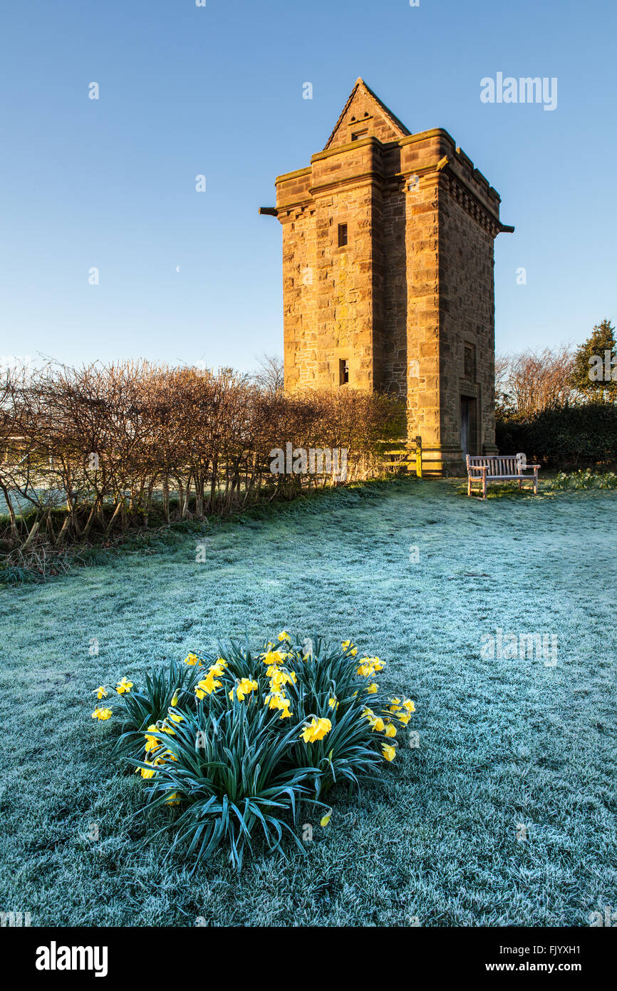 Listed Stone Water Tower At Ingleby Cross, Teesside, England Stock ...