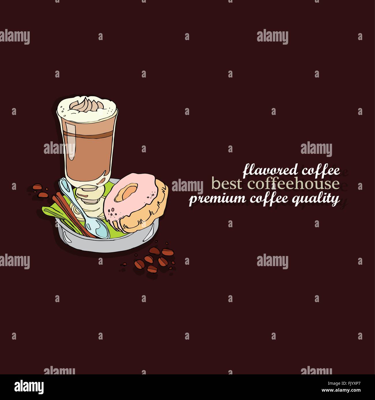 coffee cup design background Stock Vector Image & Art - Alamy