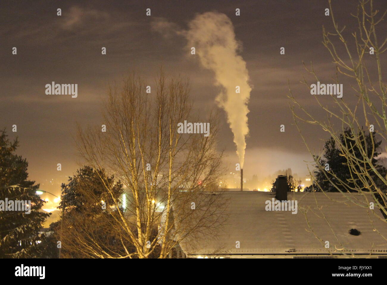 smoke from chimney Stock Photo - Alamy