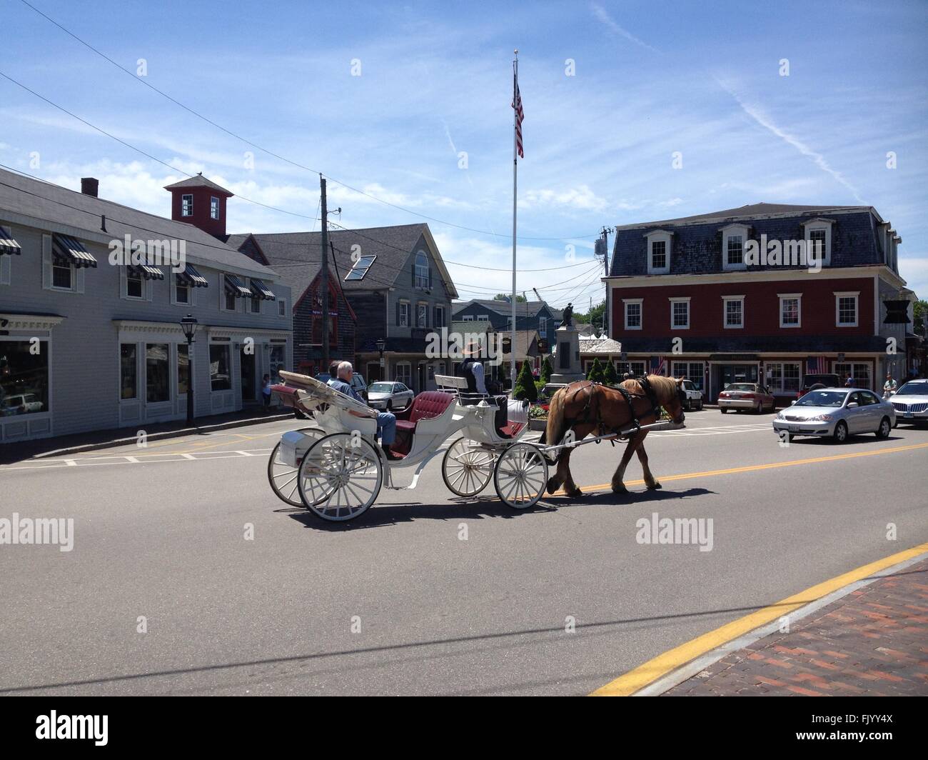 Traditional American Town Square Stock Photo - Alamy