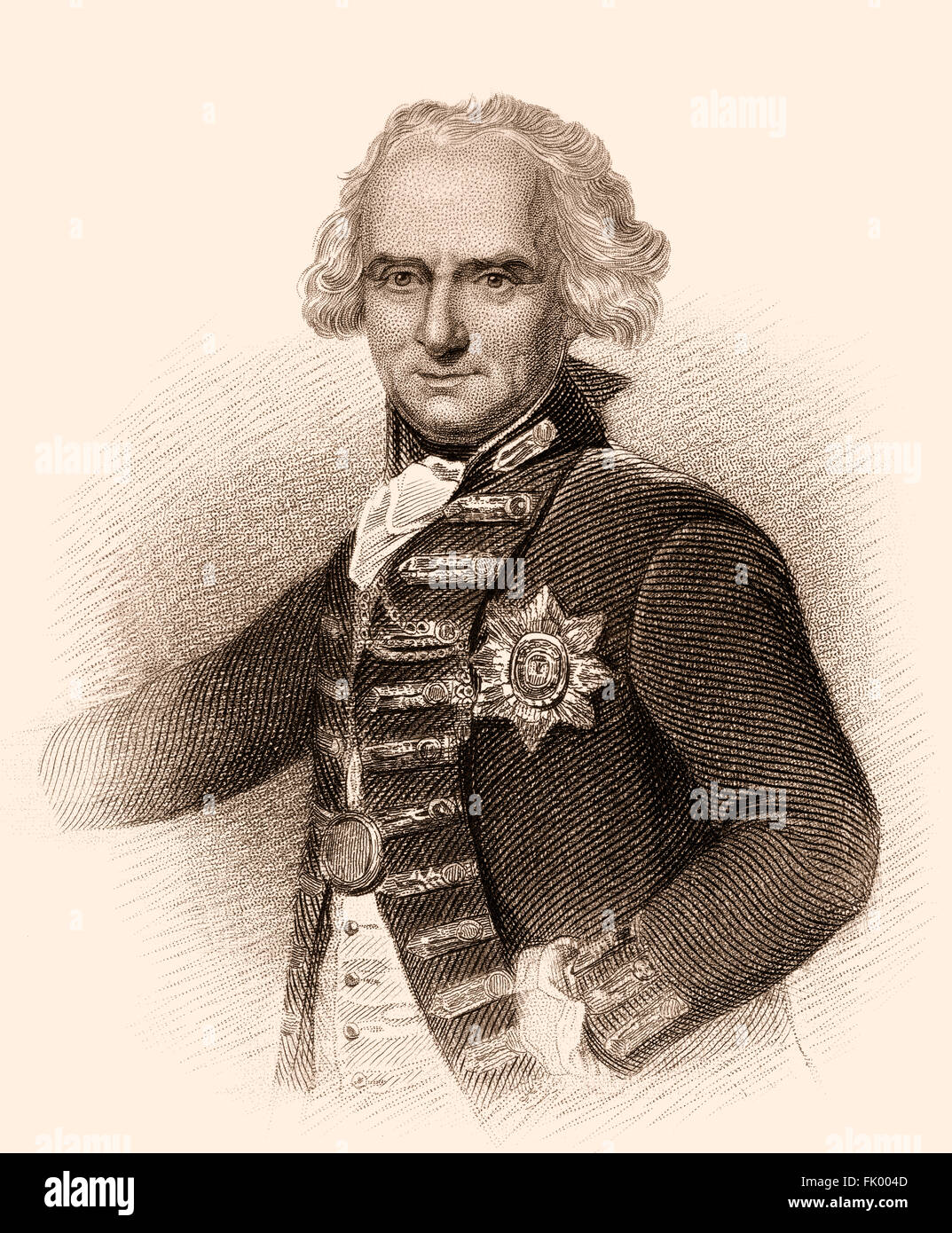 Admiral Alexander Hood, 1st Viscount Bridport, 1726-1814, an officer of ...