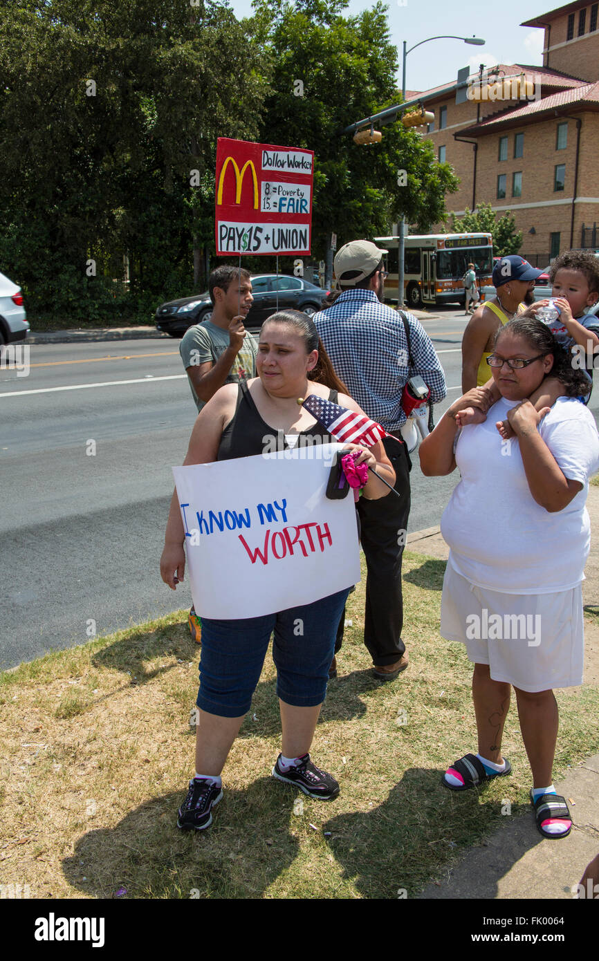 Minimum Wage Protest in Austin, Texas Stock Photo - Alamy