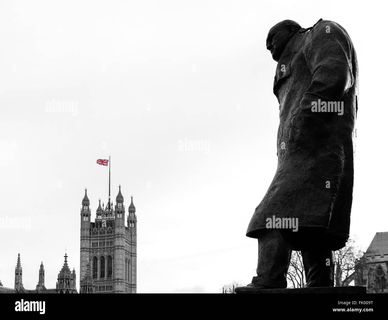 Churchill Statue Westminster High Resolution Stock Photography and ...