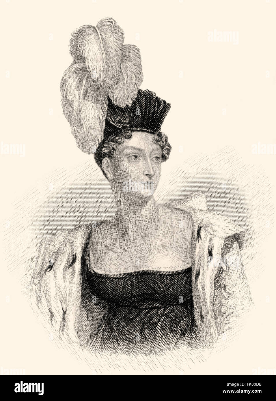 Princess Charlotte Augusta of Wales, 1796-1817, the only child of King ...