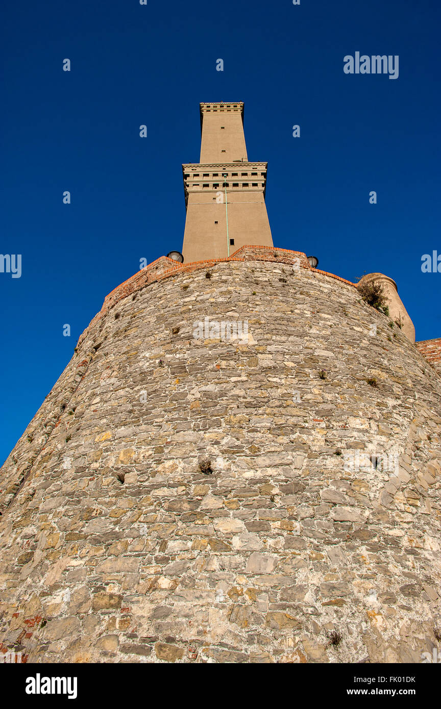 Italy Liguria Genoa La Lanterna the Lighthouse of the city Stock Photo ...