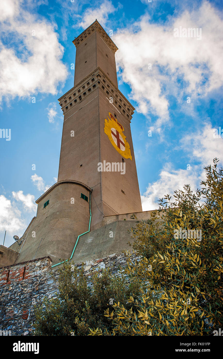 Italy Liguria Genoa La Lanterna the Lighthouse of the city Stock Photo ...