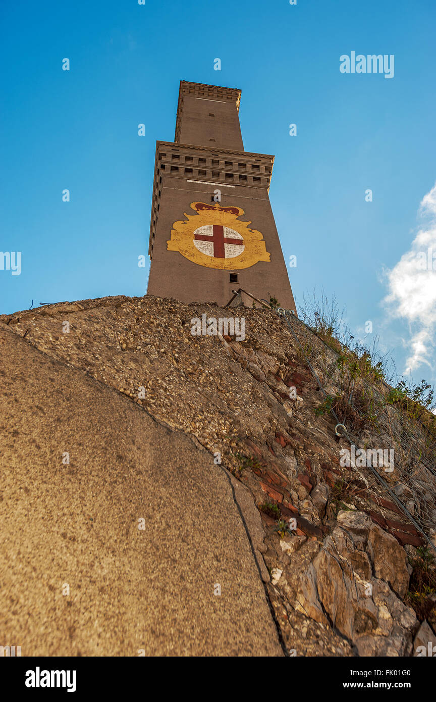 Italy Liguria Genoa La Lanterna the Lighthouse of the city Stock Photo ...