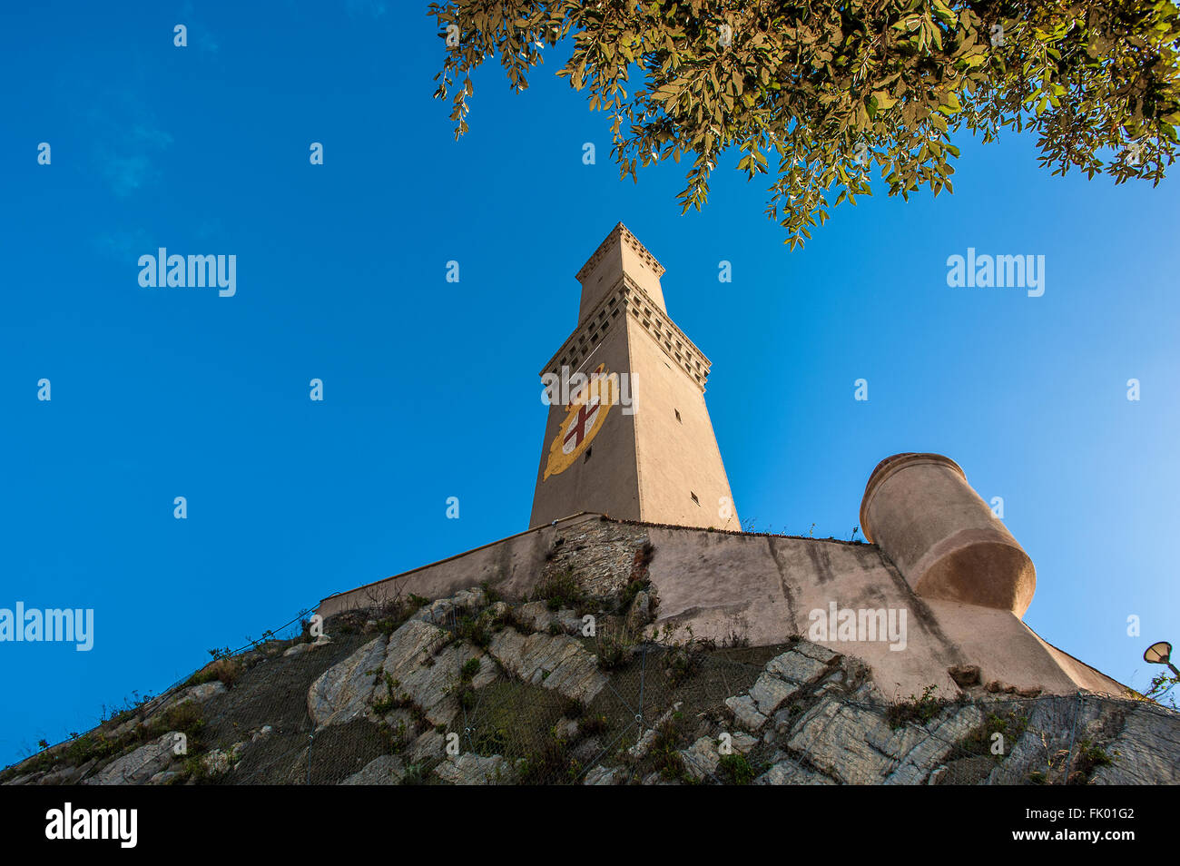Italy Liguria Genoa La Lanterna the Lighthouse of the city Stock Photo ...