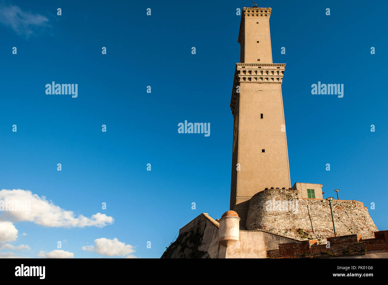 Italy Liguria Genoa La Lanterna the Lighthouse of the city Stock Photo ...