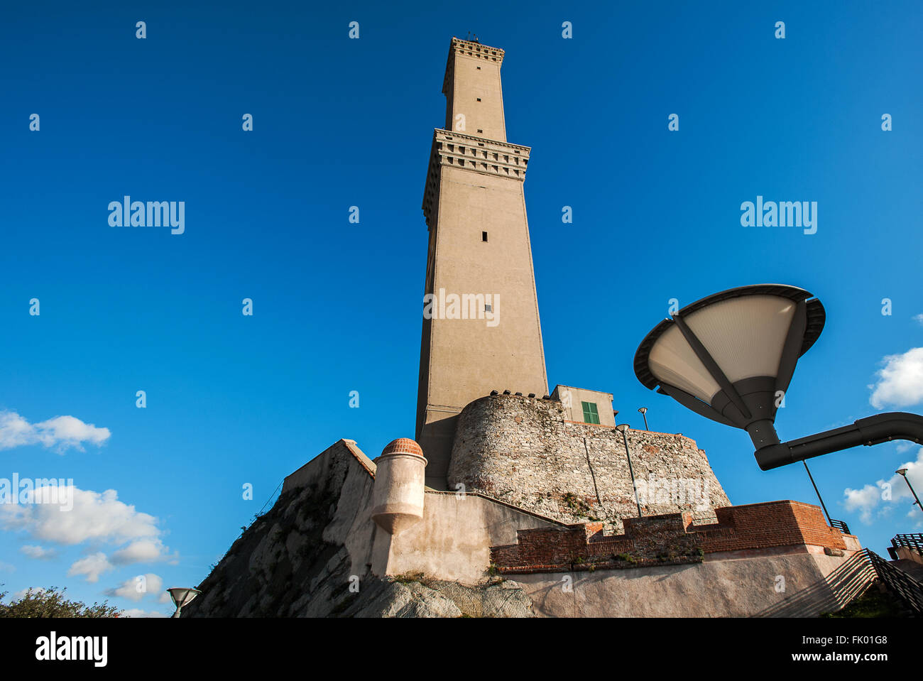 Italy Liguria Genoa La Lanterna the Lighthouse of the city Stock Photo ...