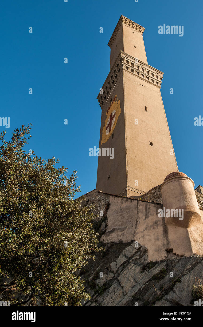 Italy Liguria Genoa La Lanterna the Lighthouse of the city Stock Photo ...