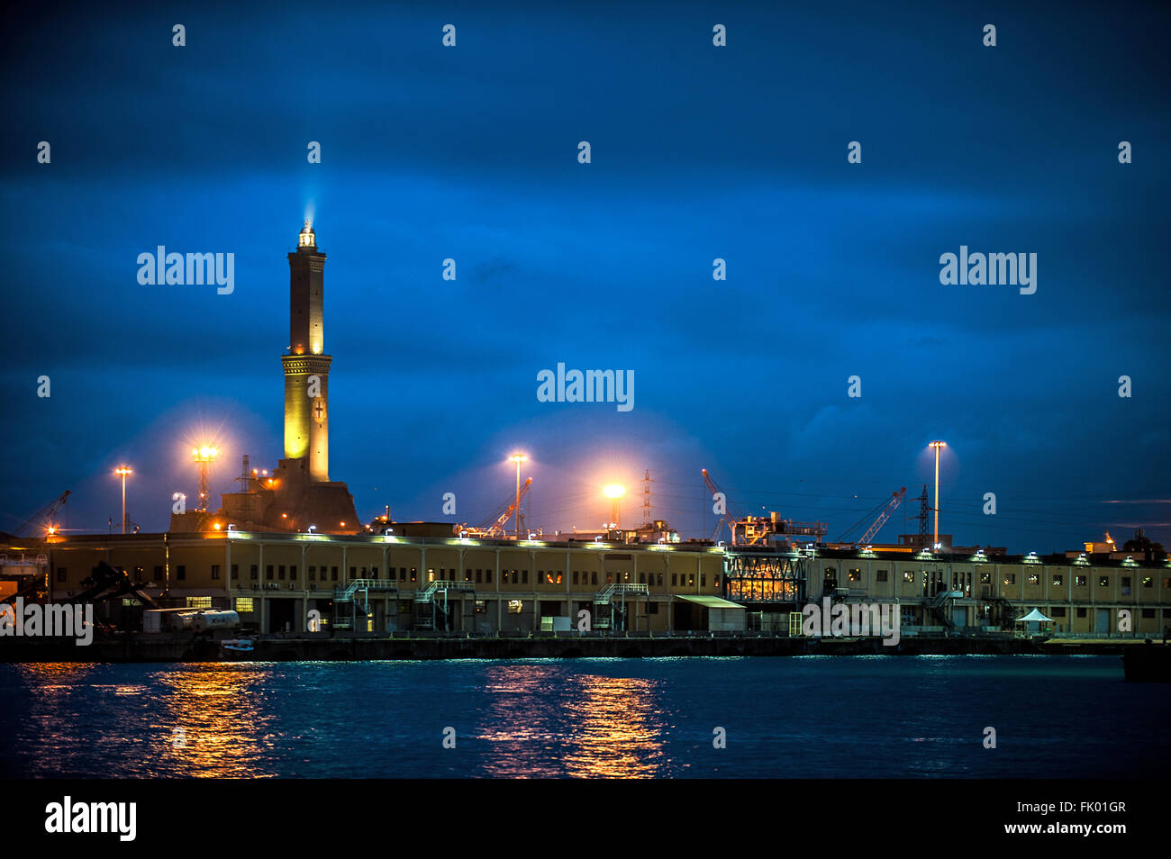 Italy Liguria Genoa La Lanterna the Lighthouse of the city - View from ...