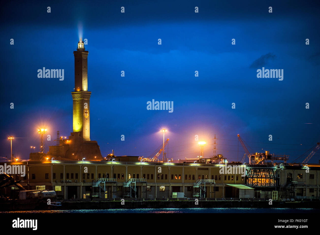 Italy Liguria Genoa La Lanterna the Lighthouse of the city - View from ...